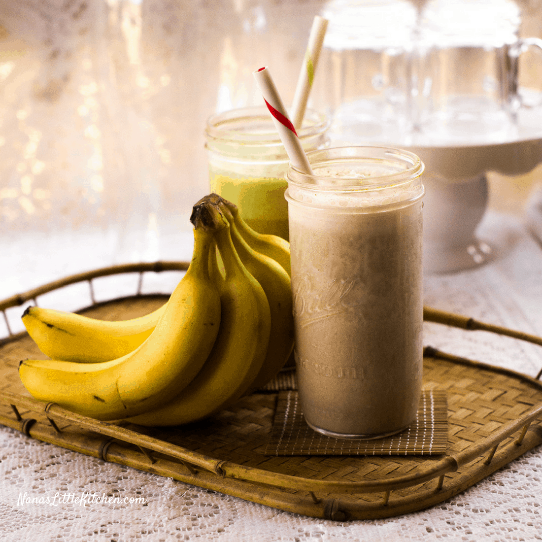 Low Fat Banana Bread Smoothie - Nana's Little Kitchen
